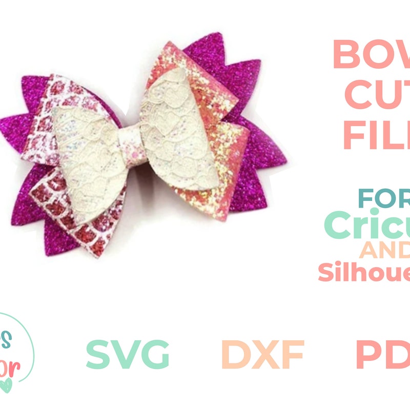 Layered Cheer Bow Svg - Etsy