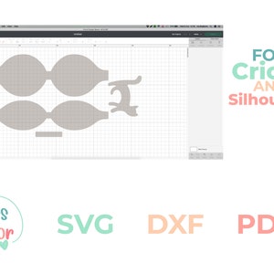 Cute Cat Bow Template SVG, Bow SVG, Bow Template, Hair Bow Template ...