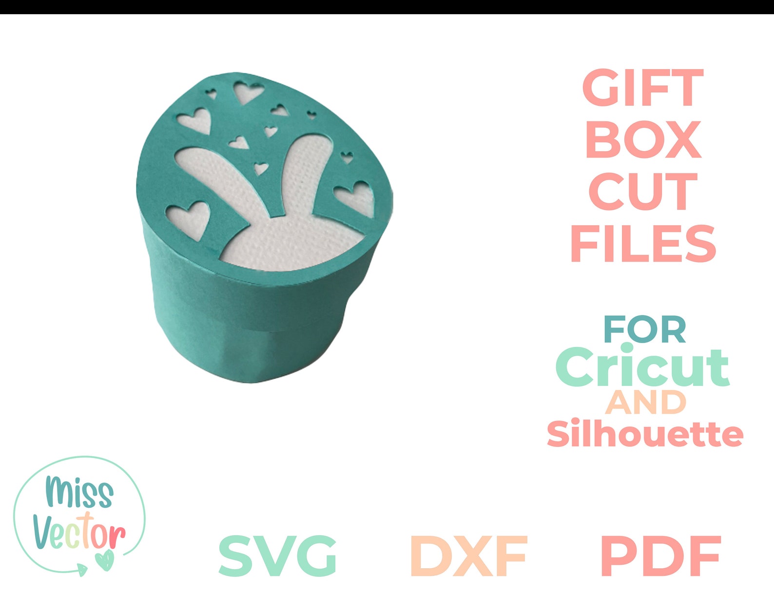 Easter Box SVG, Gift Box Digital Files, Easter Bunny SVG, Easter Gift ...