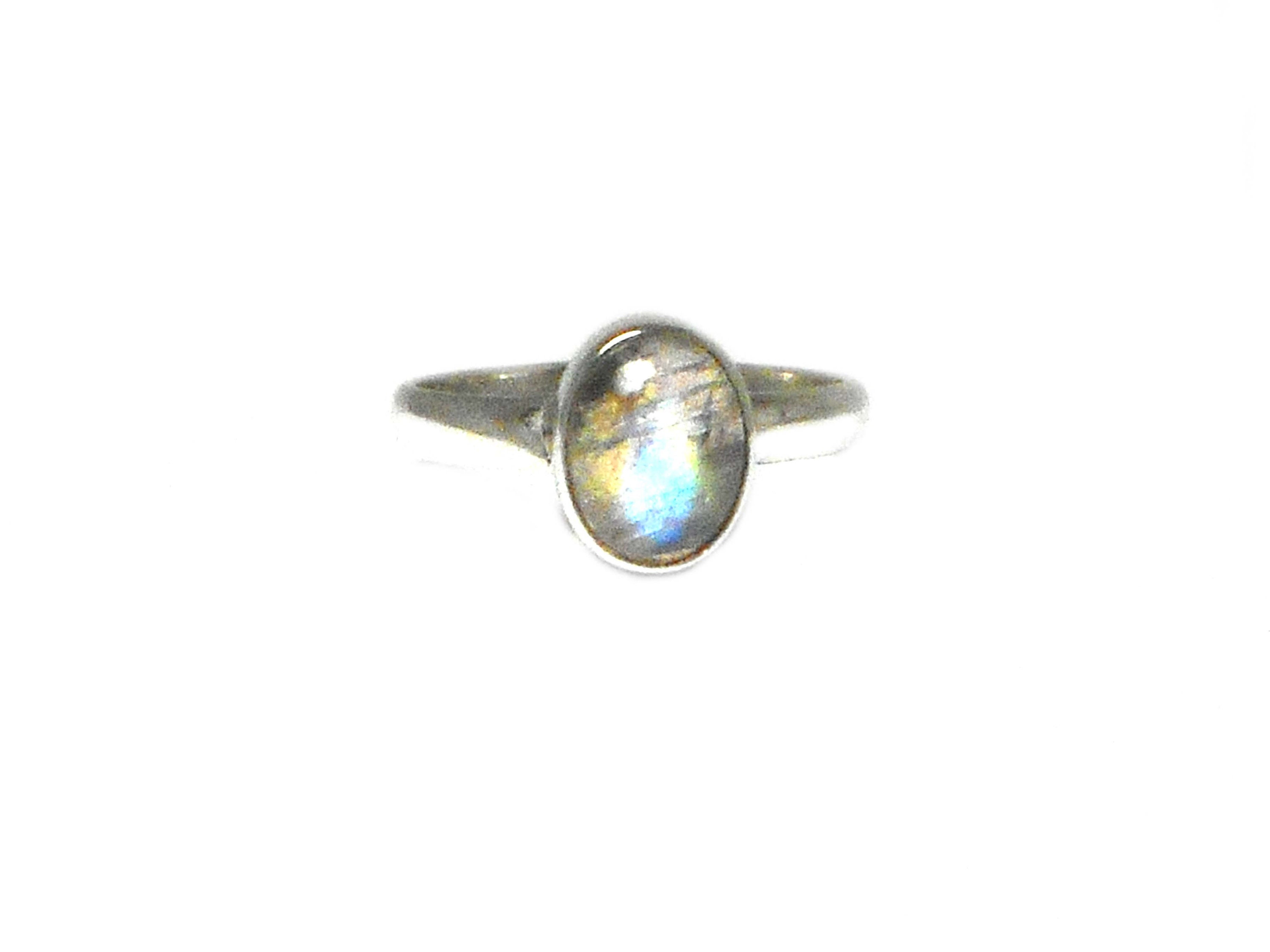 Fiery Oval Moonstone Ring Sterling Silver 925 - Etsy