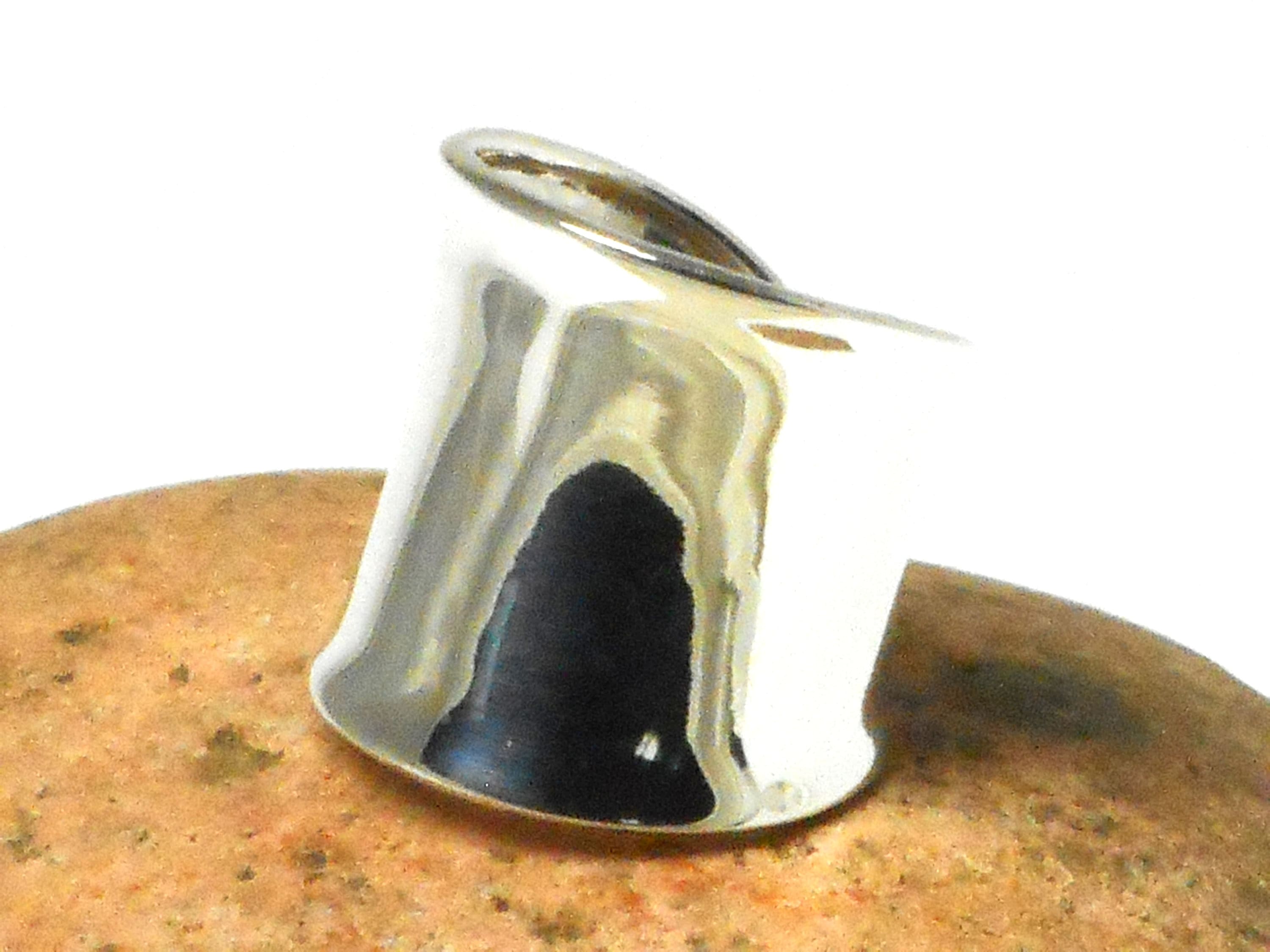 Chunky Plain Sterling Silver 925 Ring - Etsy UK