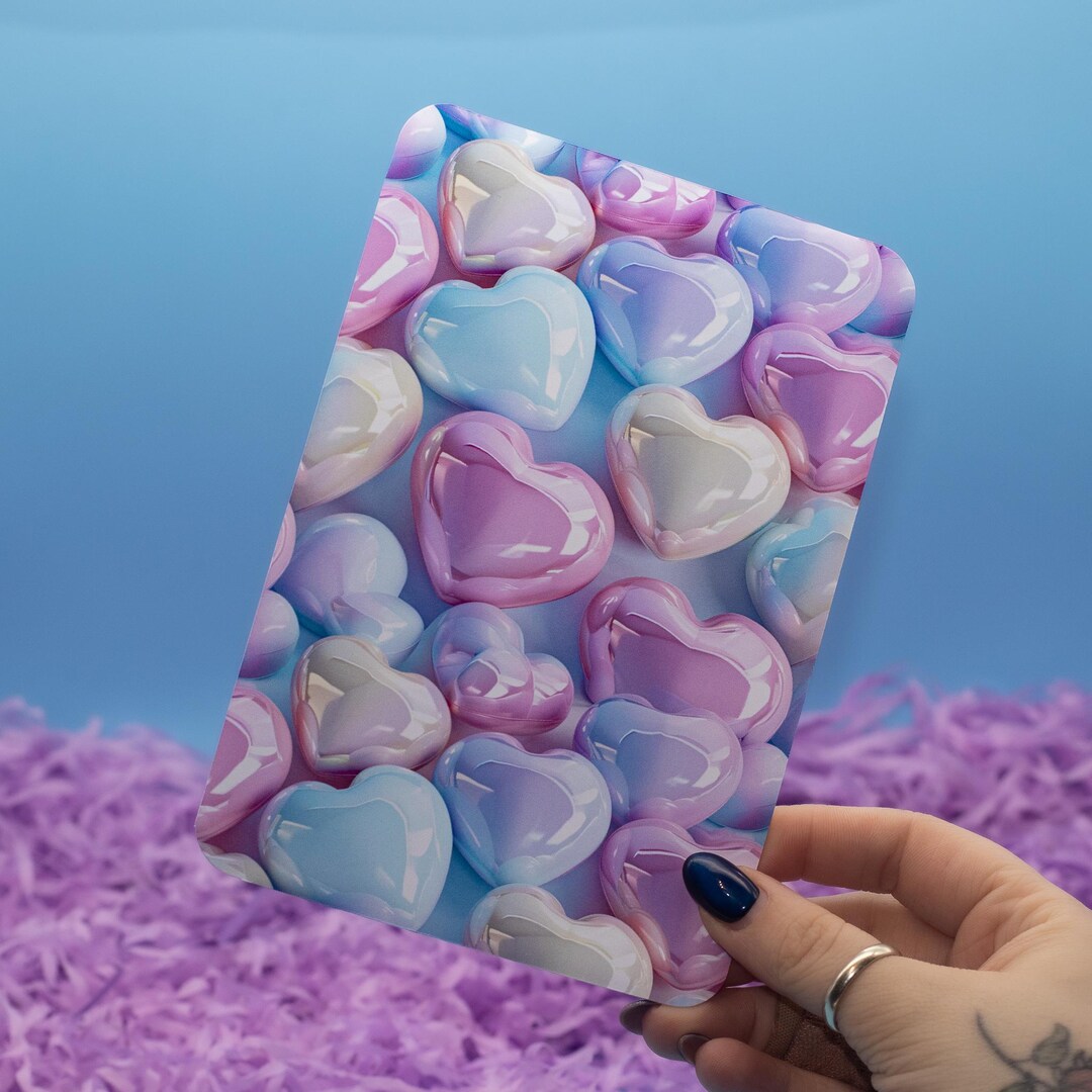 Candy Hearts 3d Illusion Kindle Insert | E- Reader Insert for Case ...