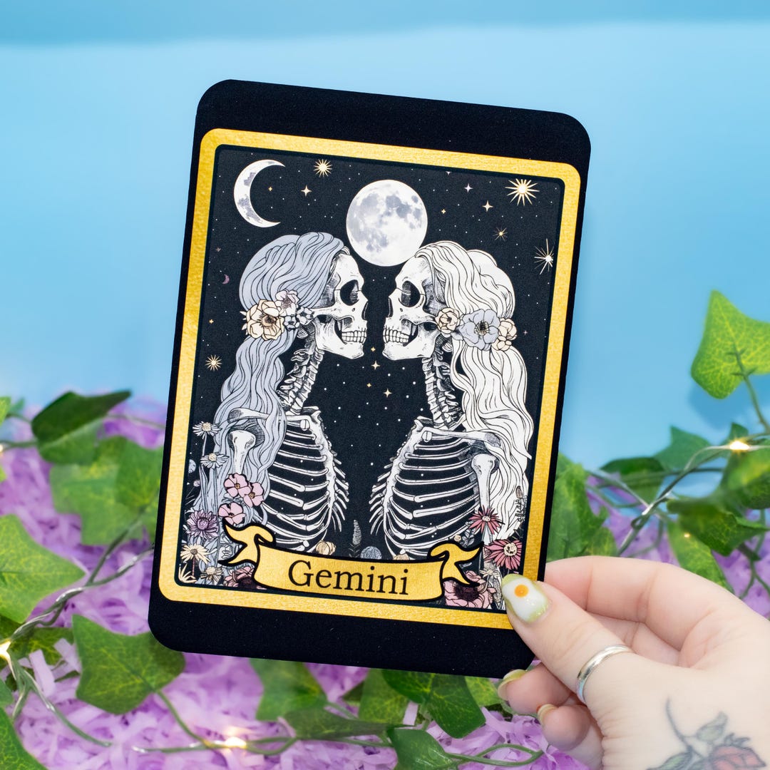 Gemini Gothic Skeleton Astrology Zodiac Kindle Insert | E- Reader ...