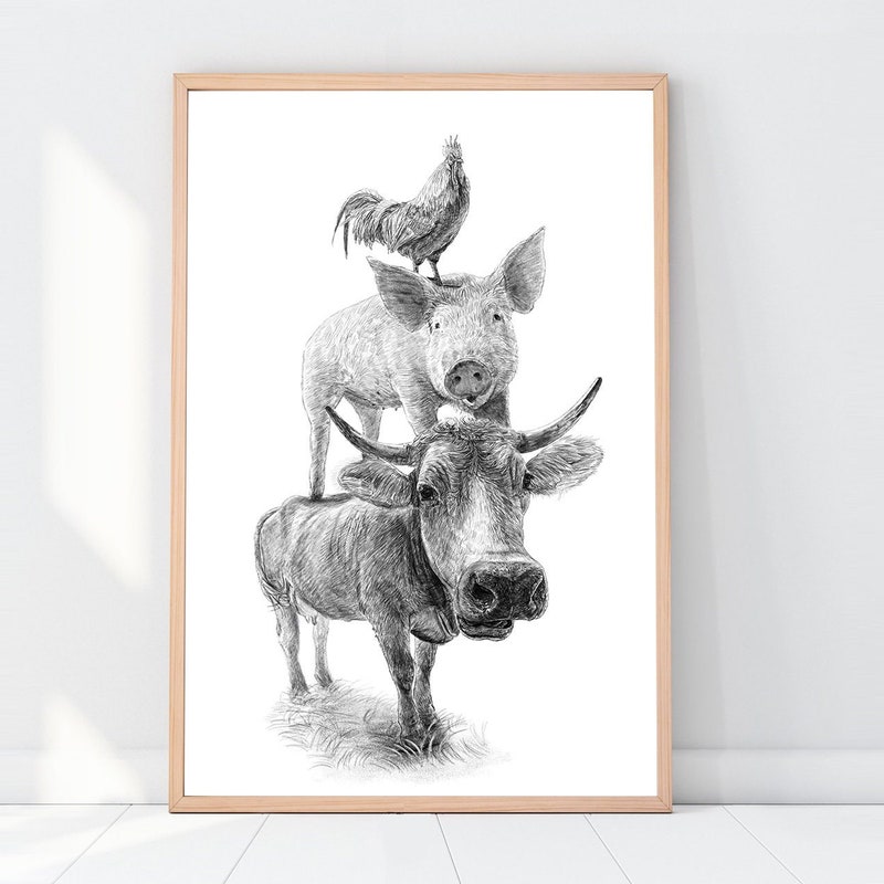 Pig Cow Rooster - Etsy