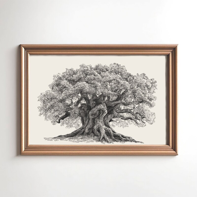 Tree Drawing - Etsy