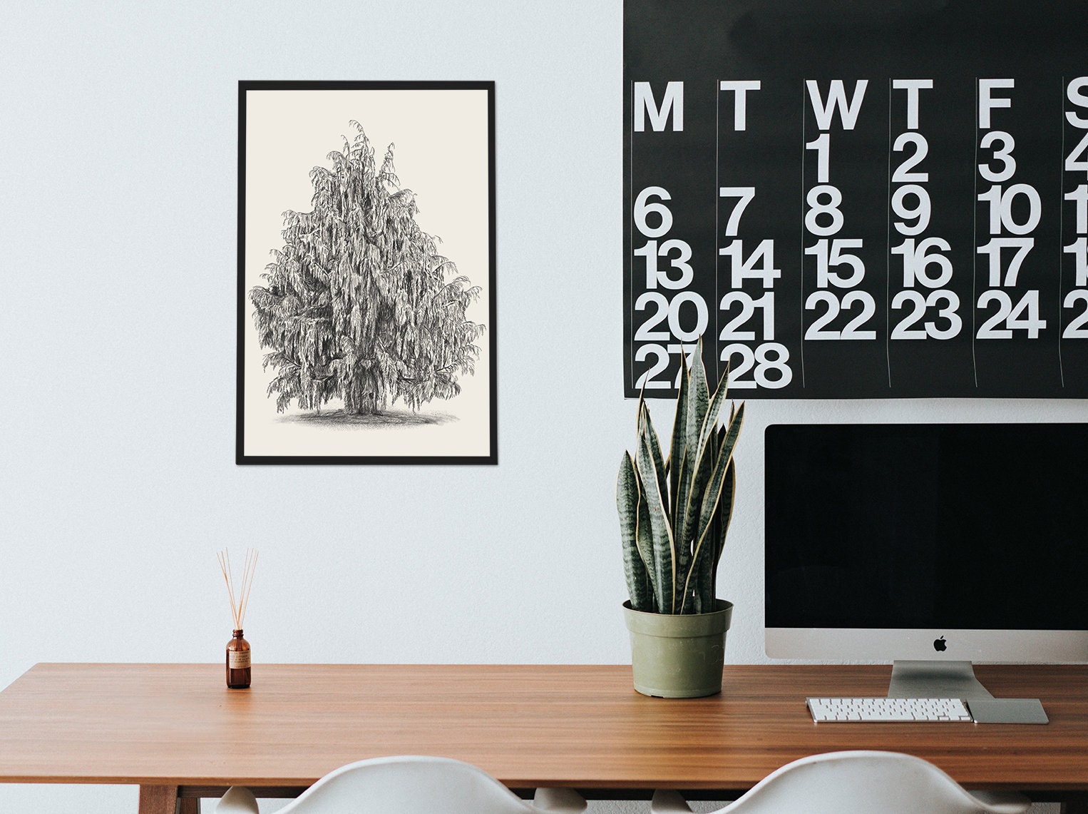 Cedar Tree, Vintage PNG Art, Printable Wall Art, Rustic Home Decor ...