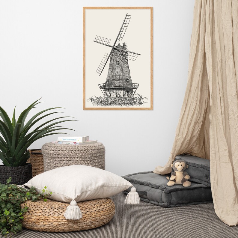 Vintage PNG Art, the Old Mill, Printable Wall Art, Rustic Home Decor ...