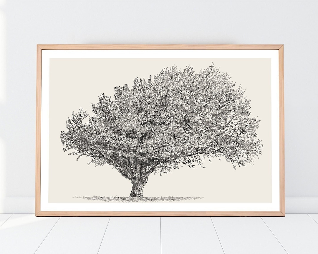 Tree Beech Printable Wall Art, PNG Art, Rustic Farmhouse Vintage Decor ...
