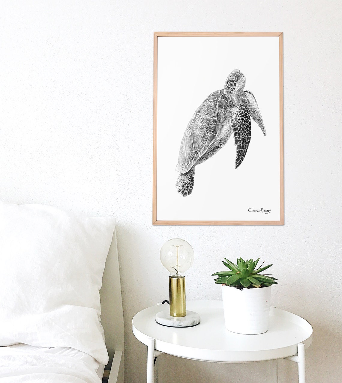 Sea Turtle Art Digital Download Wall Decor Sea Turtle Decor - Etsy
