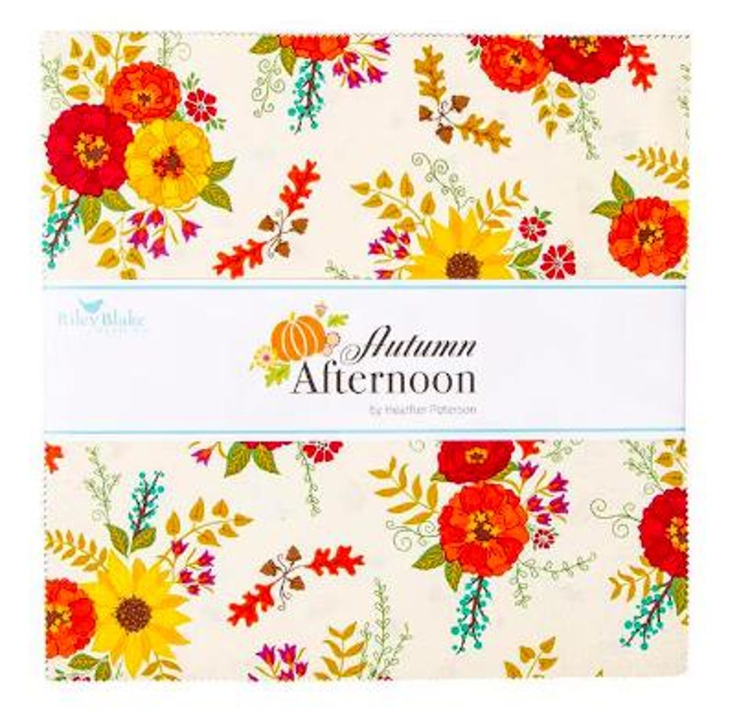 10" Squares / 42 Piece / Autumn Afternoon by Heather Peterson for Riley Blake / Autumn Fabric - Etsy