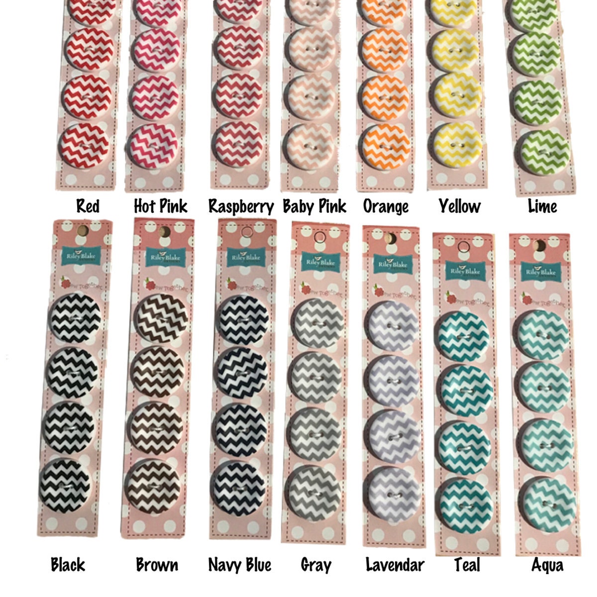 Chevron 1 Inch Round Buttons - Etsy