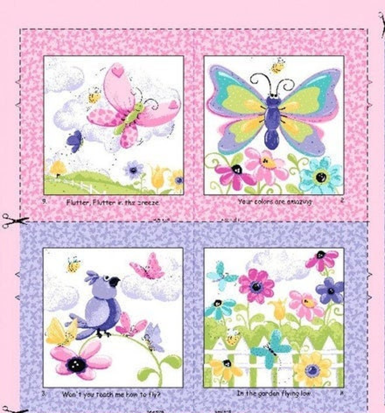 Quilt Panel Flutter STORY BOOK Panel by Susy Bee Panel - Etsy