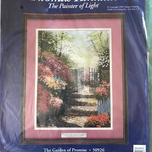 Cross Stitch Kit - the Garden of Promise by Thomas Kinkade 11" X 14 ...