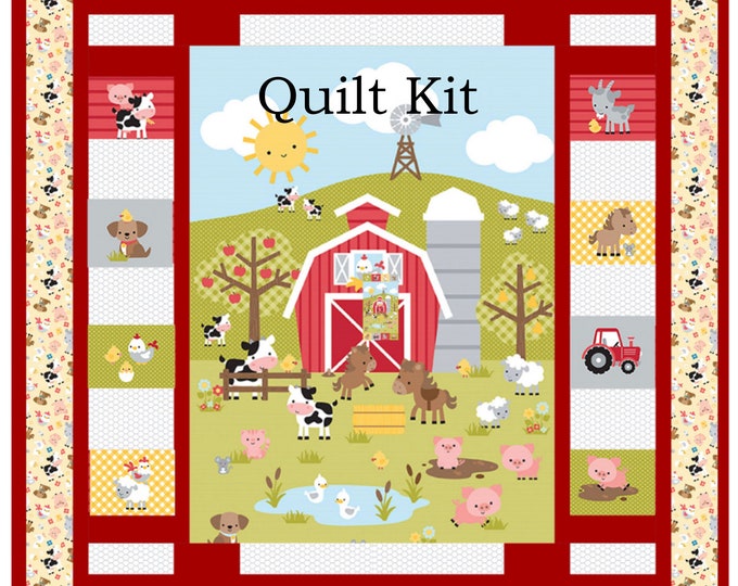 Quilt Kit, Sewing Project, Farm Animals, Riley Blake, Quick Easy Simple ...