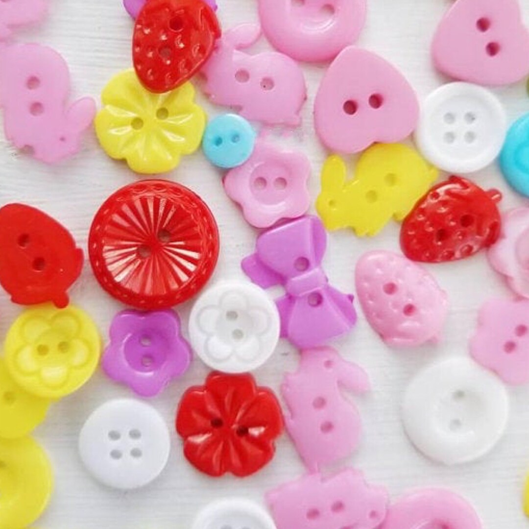 Button Pack - "little Dolly" 50g of Buttons by Riley Blake- Assorted - Etsy