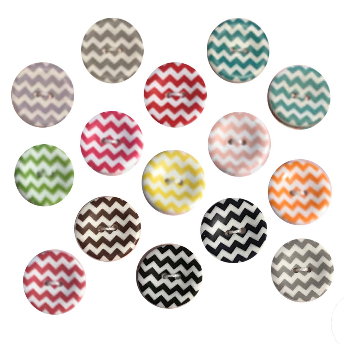 Chevron 1 Inch Round Buttons - Etsy