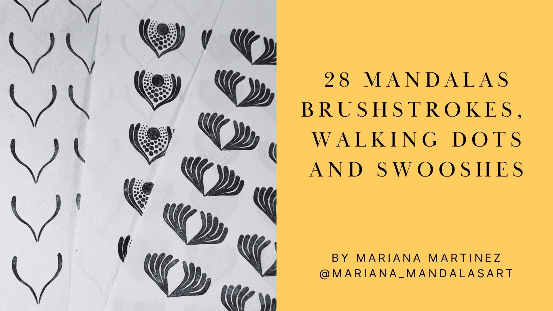 28 Mandala Brushstrokes/walking Dots and Swooshes Practice Pattern ...