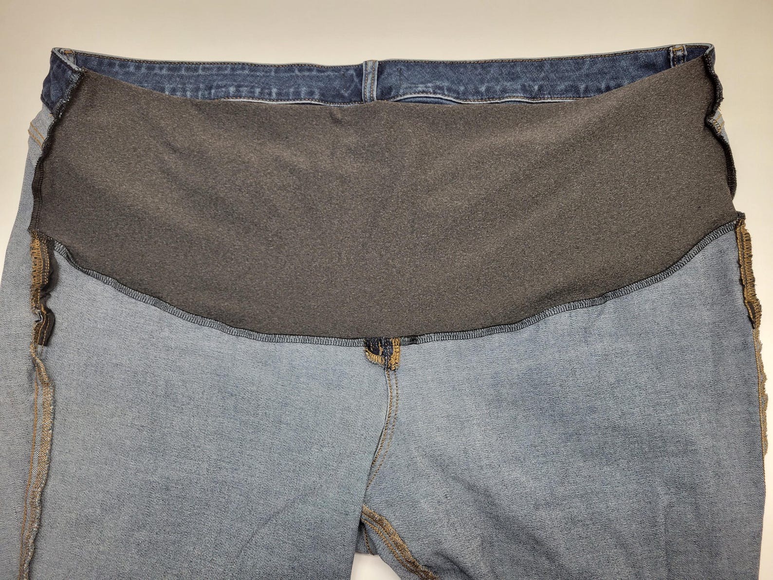 Belly Band Sewing Pattern - Add a Knit Panel to Jeans - Maternity Bump ...
