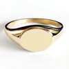 18K 14K 9K Personalized Flower Signet Ring, Floral Wreath Signet Ring ...