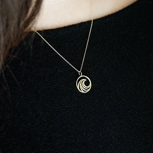 Gold Ocean Necklace - Etsy
