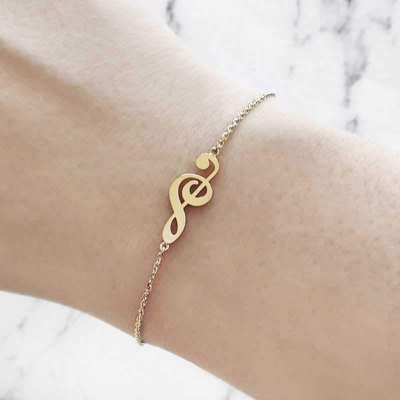 Music Note Bracelet - Etsy