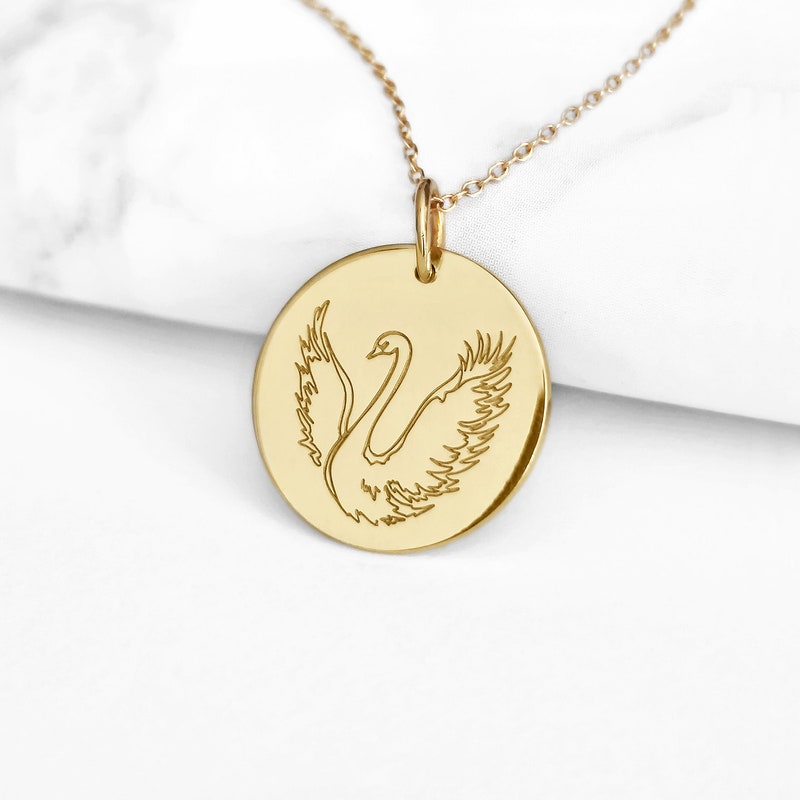 Swan Necklace - Etsy