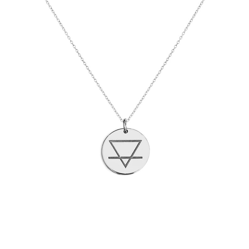 14K 9K Gold Earth Necklace, Element Necklace, Alchemy Necklace, Earth ...