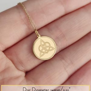 14K 9K Personalized Celtic Trinity Love Knot, Eternal Love Life Knot ...