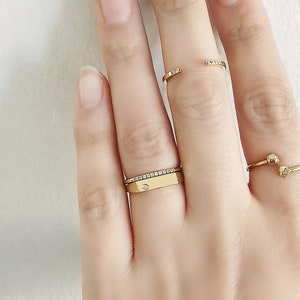 18K 14K 9K Rectangular Bar Signet Ring, Diamond Signet Ring, Solid Gold Signet Ring ...