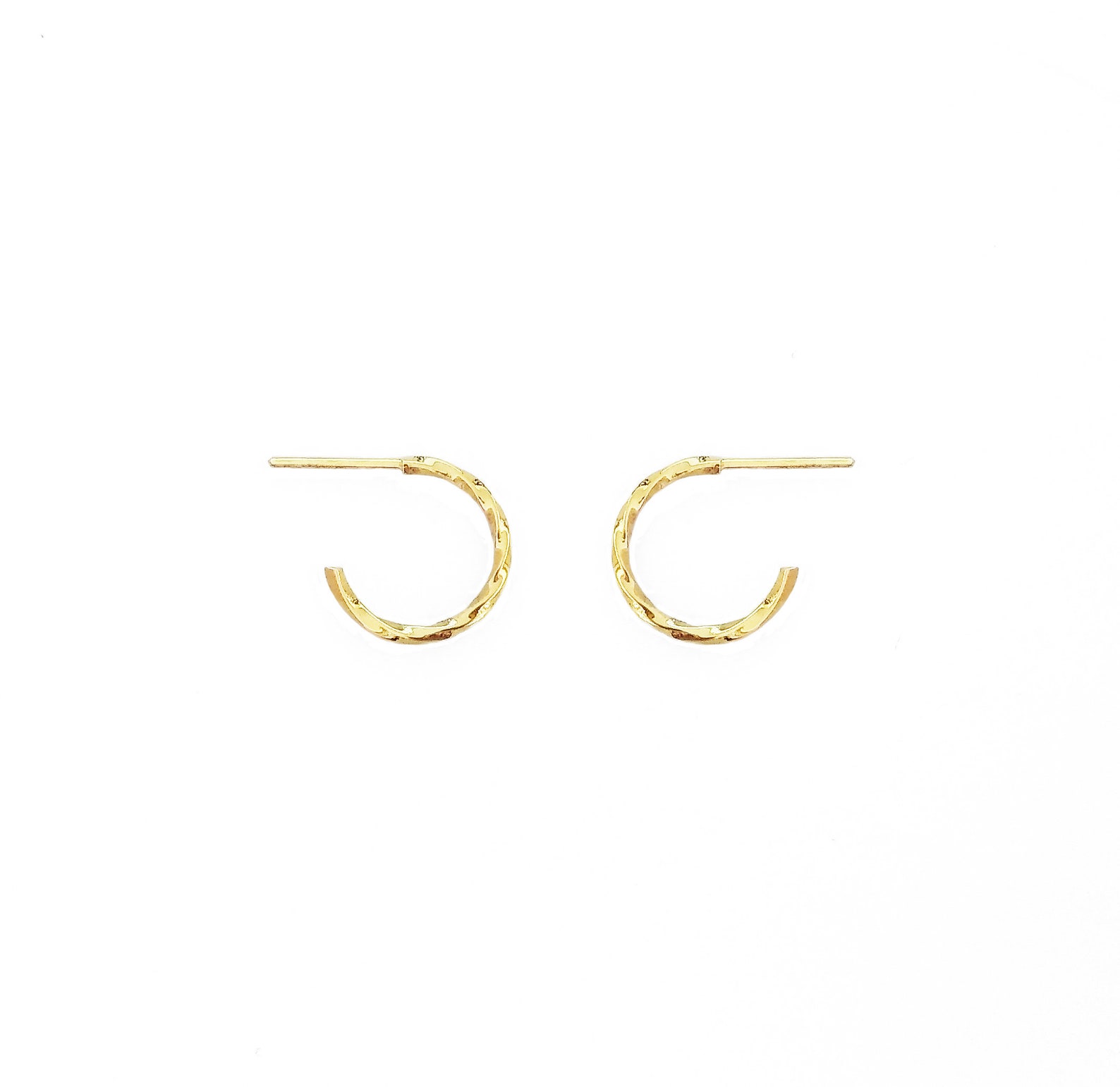 14K 9K Twisted Hoop Earrings Dainty Thin Hoop Earrings Round - Etsy