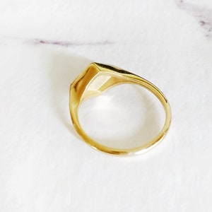 18K 14K 9K Evil Eye Signet Ring, Diamond Evil Eye Signet Ring, Evil Eye ...