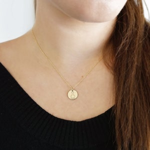 14K Solid Gold Cancer Awareness Ribbon Charm Necklace, Breast Cancer ...