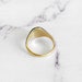 18K 14K 9K Round Signet Ring, Solid Gold Signet Ring, Gold Pinky Ring, 9K Gold Chevalier Ring ...
