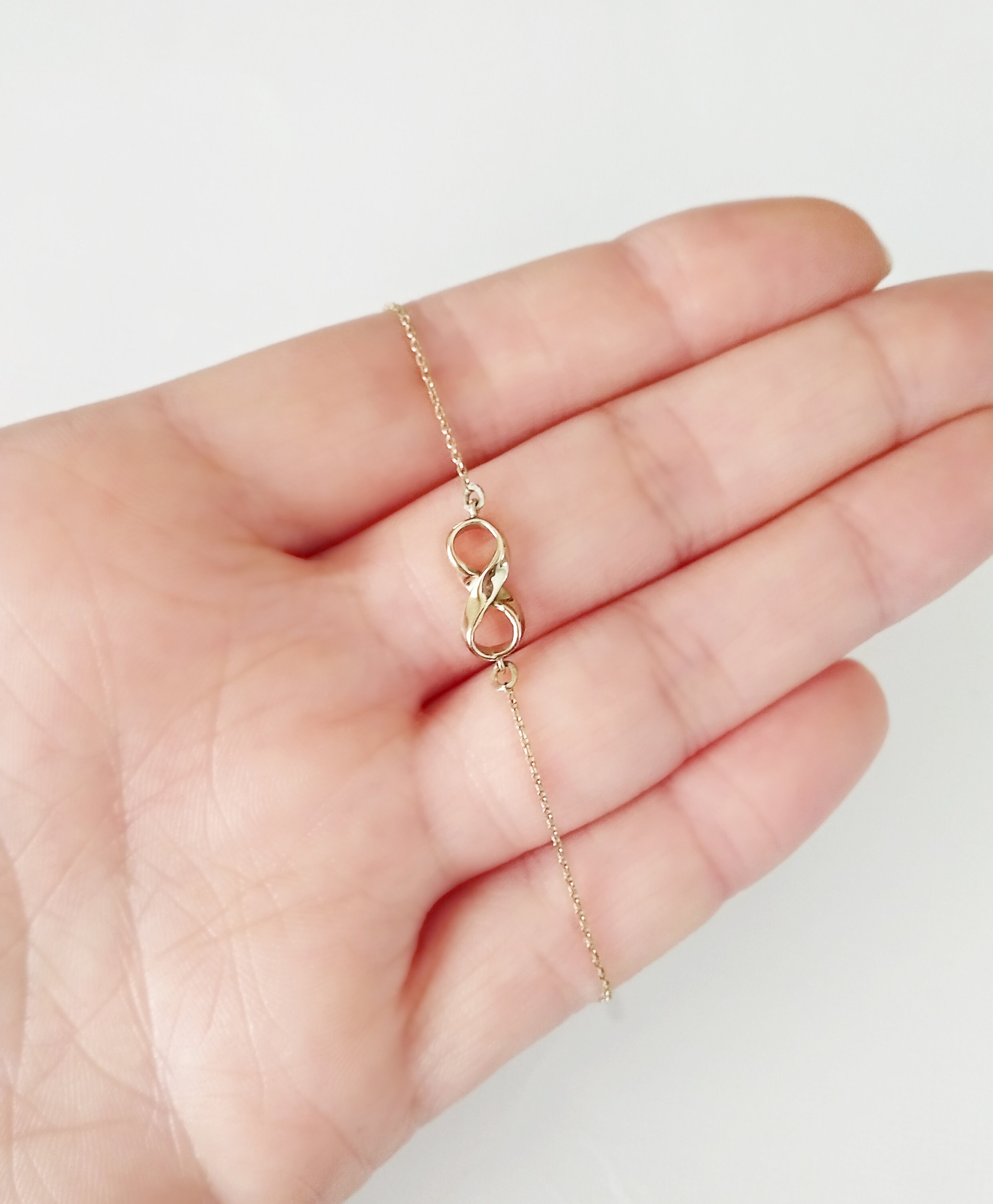 14K Infinity Bracelet Solid Gold Bracelet Eternity Bracelet - Etsy