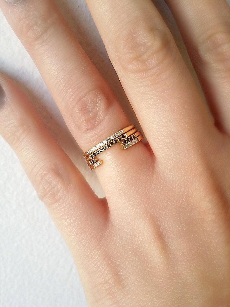 18K 14K Open Diamond Ring Open Diamond Wedding Band Matching - Etsy