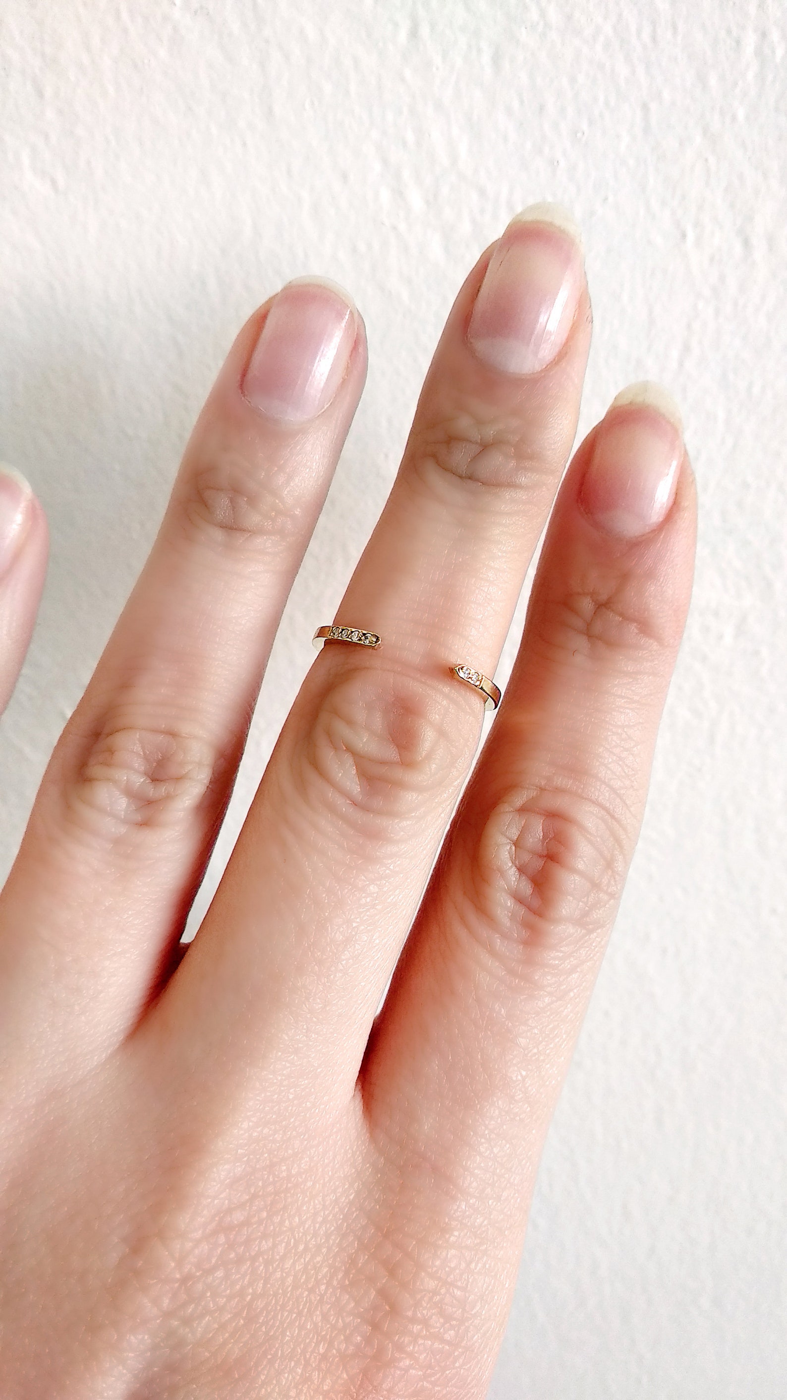 18K 14K Open Diamond Ring Open Diamond Wedding Band Matching | Etsy