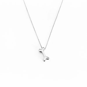 14K 9K Gold Dog Bone Necklace, Pet Necklace, Dog Bone Charm Necklace ...
