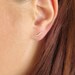 14K Curved Line Stud Tiny Curve Stud Tiny Wave Stud Small - Etsy
