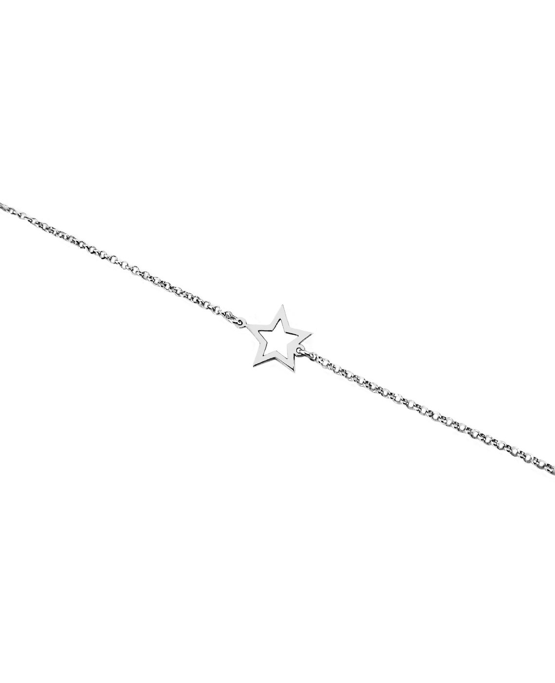 14K 9K Gold Star Bracelet Open Star Bracelet Solid Gold Star | Etsy