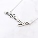 14K 9K Solid Gold Mommy Necklace, Calligraphy Mommy Word Necklace ...