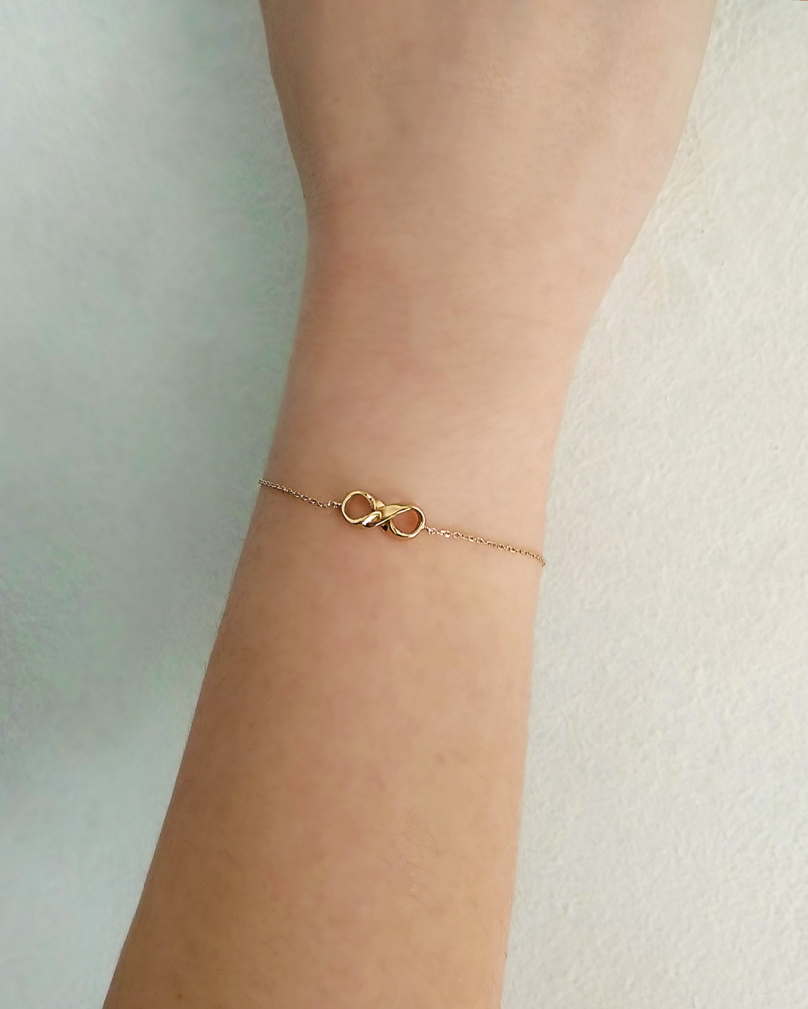 14K Infinity Bracelet Solid Gold Bracelet Eternity Bracelet - Etsy