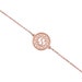 14K 9K Personalized Initial Monogram Bracelet, Custom Initial Monogram ...