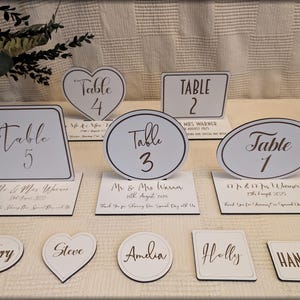 Wedding Table Place Settings - Name Places 5 Styles / Personalised ...