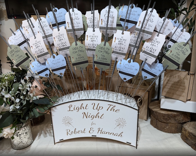 Wedding Sparklers Holder Galvanized Bucket- Let Sparks Fly- Wedding ...