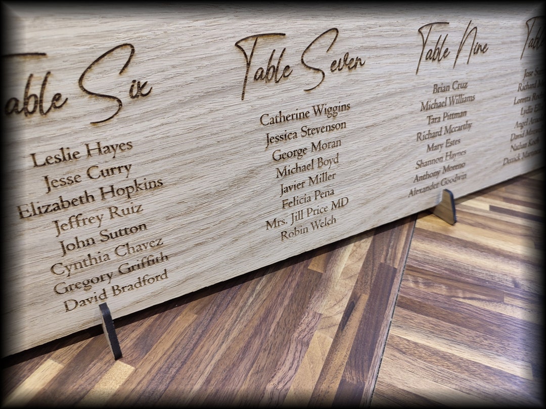 Wooden Wedding Table Plan Stand - Etsy