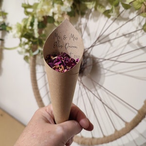 Confetti Cones - Personalised - Ready Rolled Confetti Cones - Ready to ...