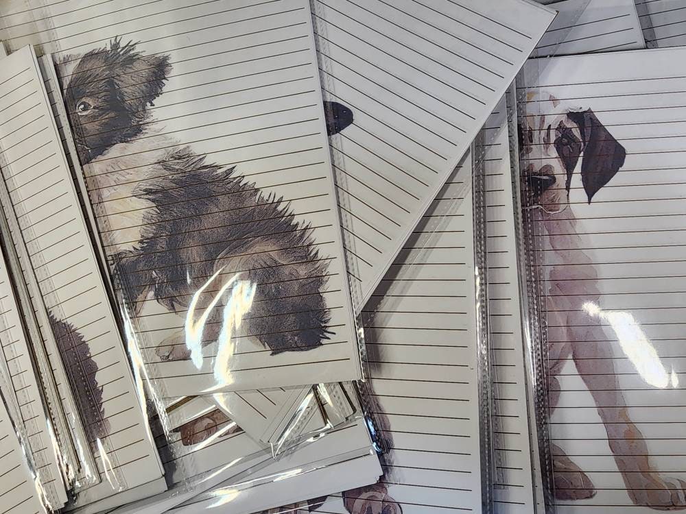 Lined Puppy Paper Dog Paper Lined Paper Scrapbook Paper Lined Journal ...