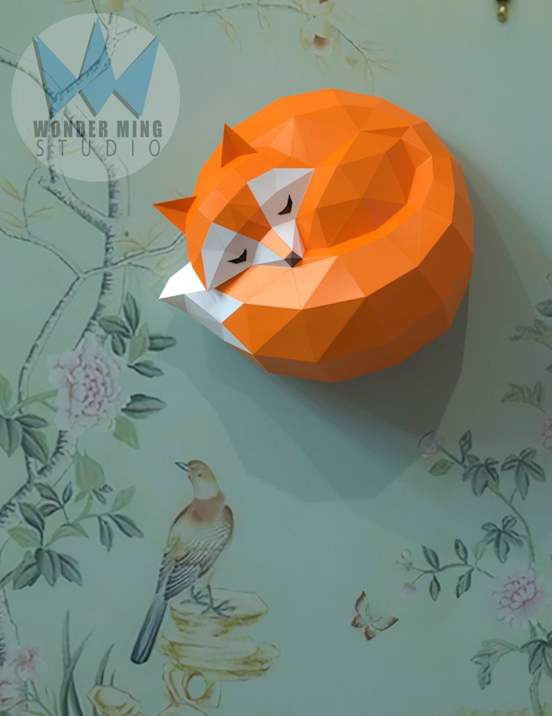 Papercraft Fox Papercraft Fox DIY Crafts Paper Model Fox | Etsy