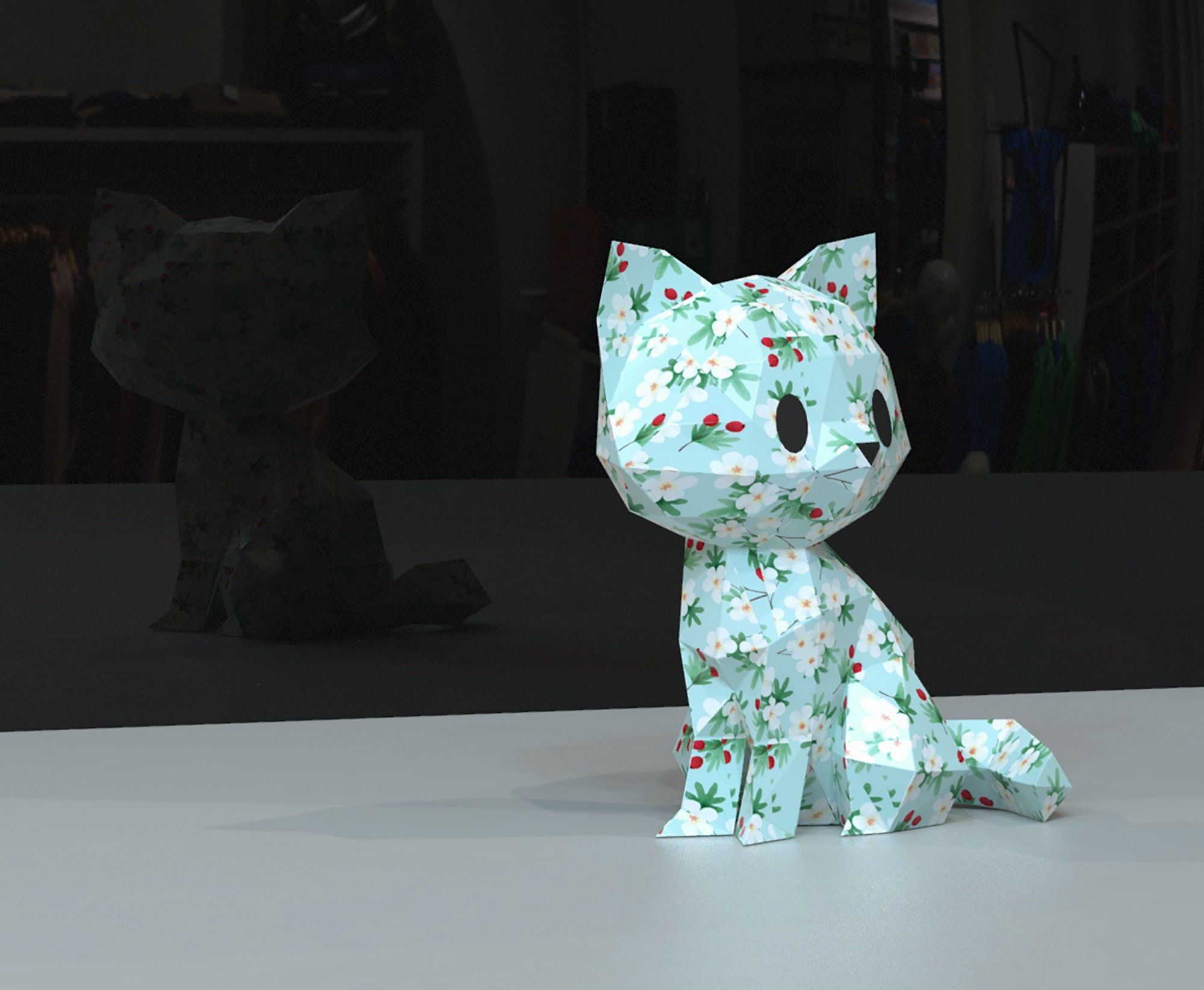 Papercraft Cat Kitten Cat Papercraft Kitten Cat Gifts | Etsy