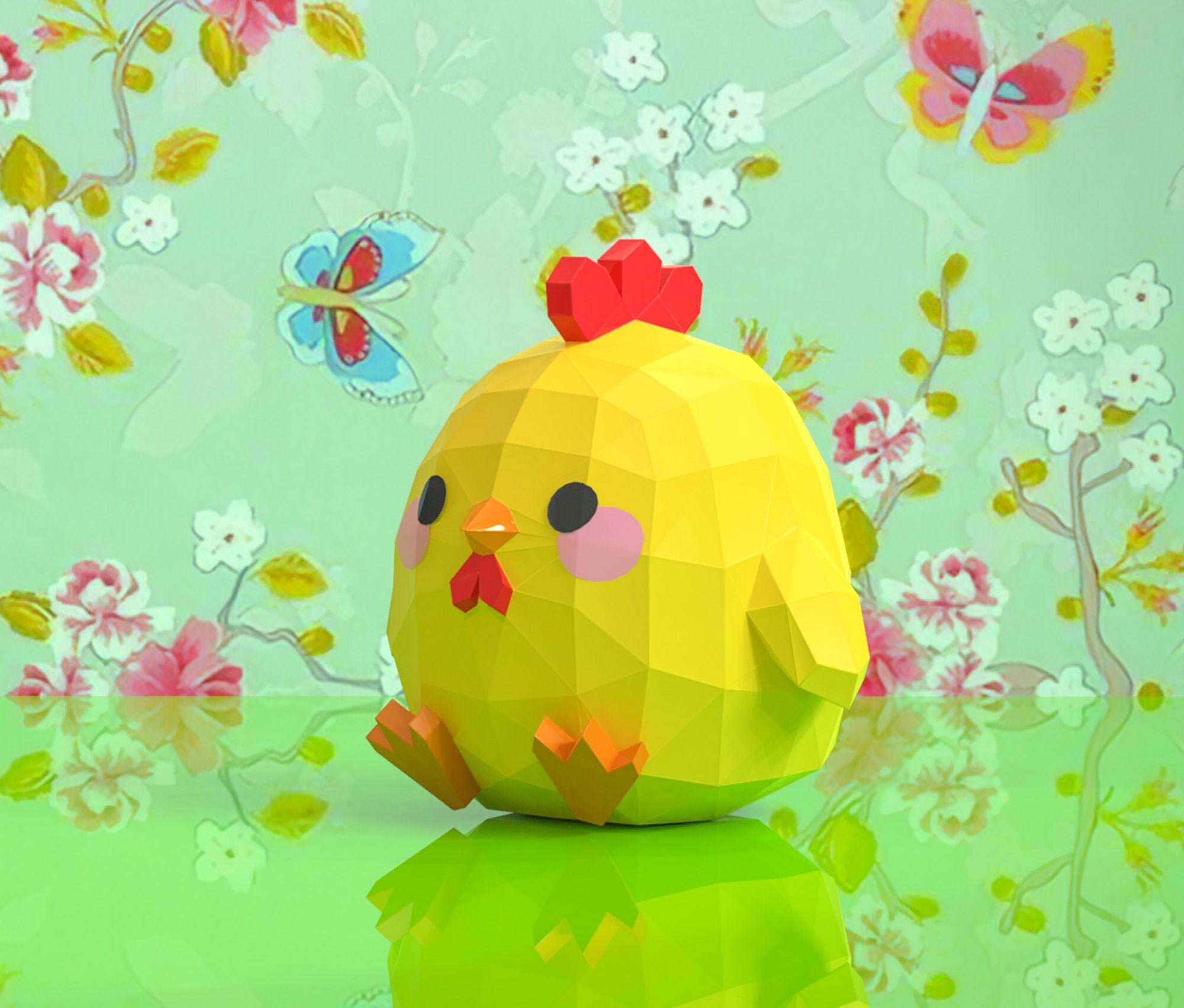 Papercraft Chick DIY Craft Chick Papercraft Chicken | Etsy